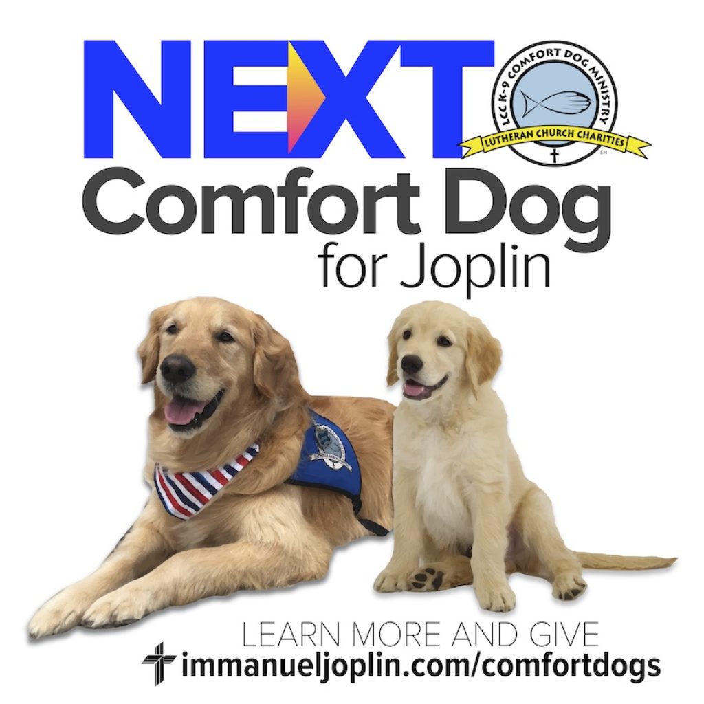 Plans For Joplin's Next Comfort Dog | Immanuel Lutheran Church